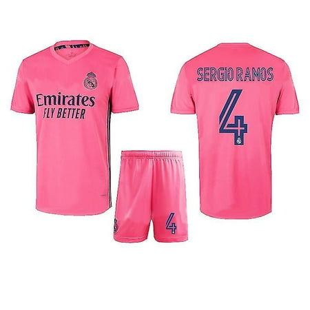 Real Madrid Cf Mcf Football Pink Jersey Set Adult Kids Short Sleeve ...