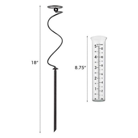 Rain Gauge Outdoor Rain Gauge Wrought Iron Rain Measuring Cup Rain ...