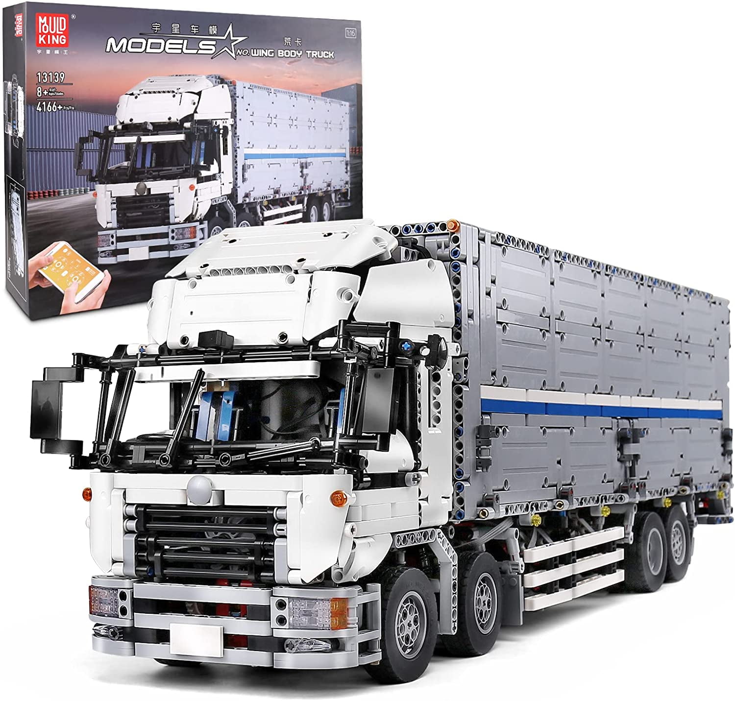 Mould King 13139 Tow Wing Body Truck Lorry Car Engineering Building ...