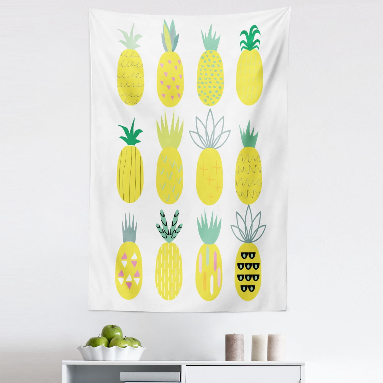 Pineapple Tapestry, Composition of Pineapples with Different Patterns ...