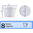 Foam Bowl with Lid for Hot and Cold Foods – 8 Ounce Disposable Soup ...
