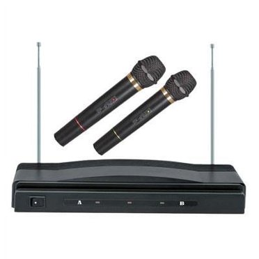 Supersonic UHF Dual Fixed Channel Professional Wireless Microphone ...