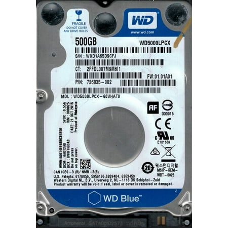 Western Digital WD5000LPCX-60VHAT0 500GB DCM: HAOT2AB - Walmart.com