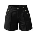 Cagogo Women's High Waisted Shorts with Pockets Button Casual Solid ...