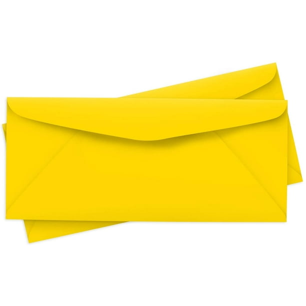 Sun Yellow Bright Color #10 Envelopes - Great for Mailing Letters ...