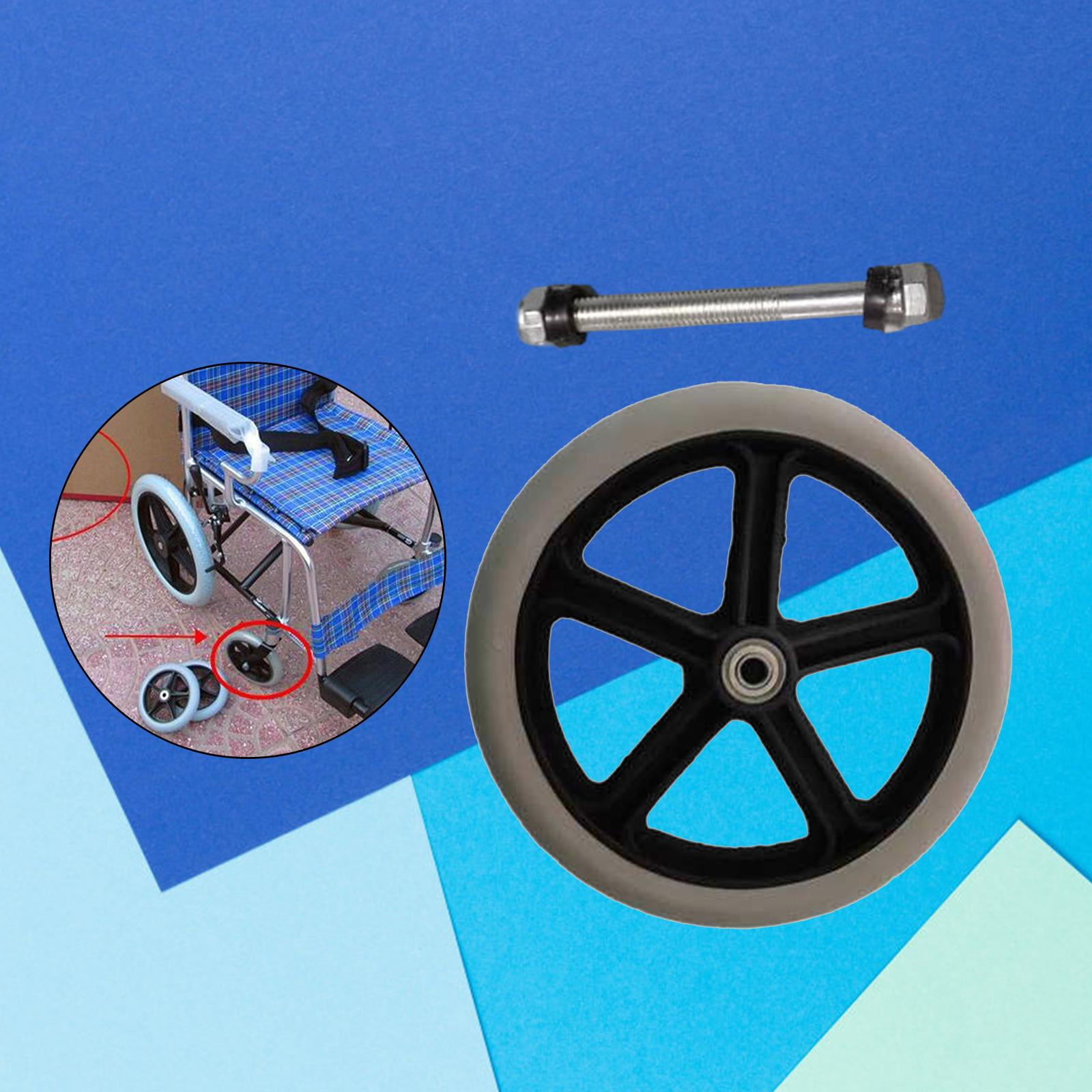 8-Inch Wheelchair Front Wheels Replacement, Solid Front Wheel ...