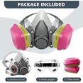 ANUNU Reusable Half-Face Respirator, Silicone Mask with Goggles, Dual ...
