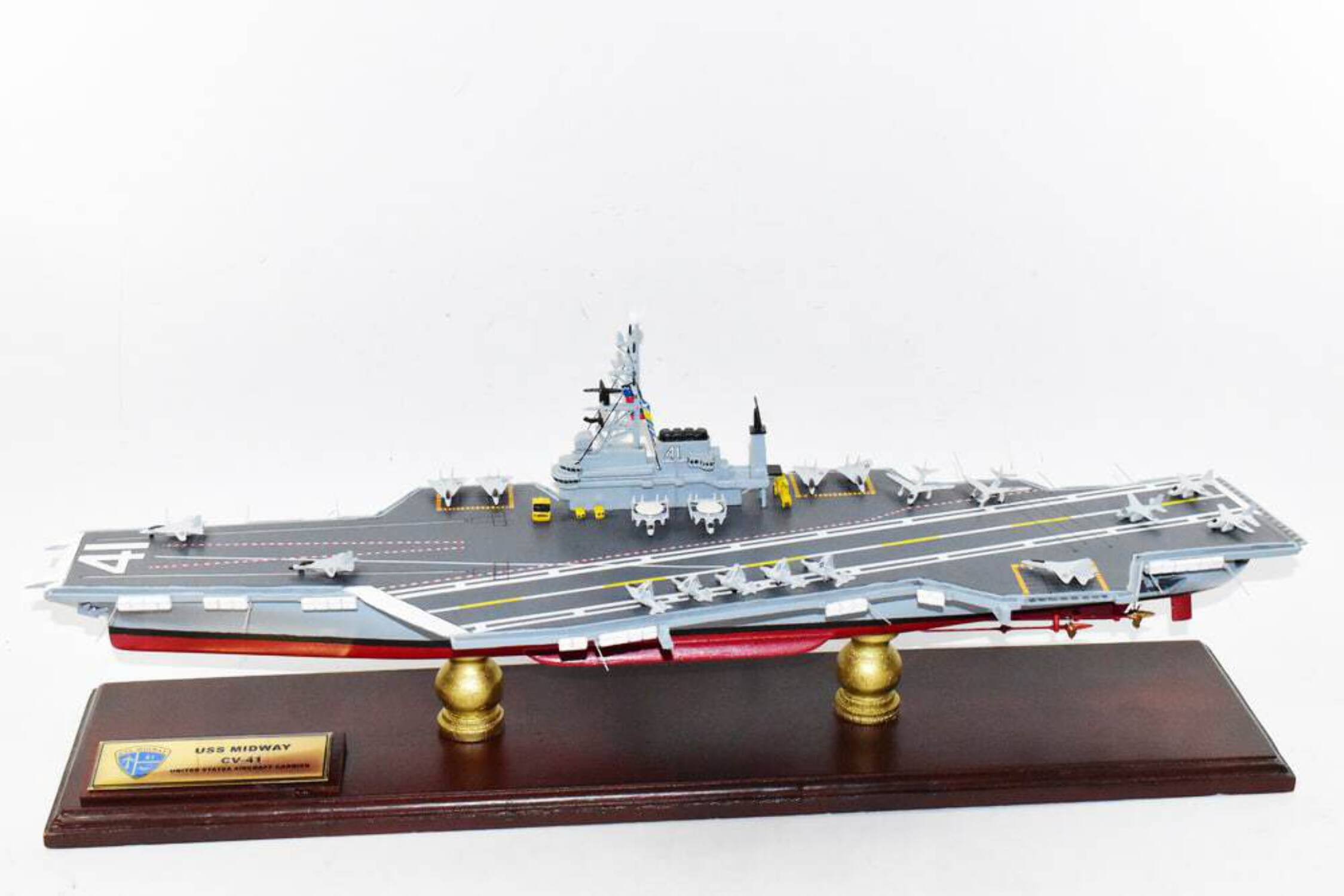 USS Midway (CV-41) Aircraft Carrier Model,Navy,Scale Model,Mahogany ...
