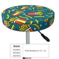 Bar Stool Covers Round, Cute Fries Blue Bar Stool Cushion Covers Seat ...