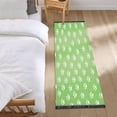 72x23.5 Runner Rug Non Slip Washable Green Paw Print Pattern Soft Short ...