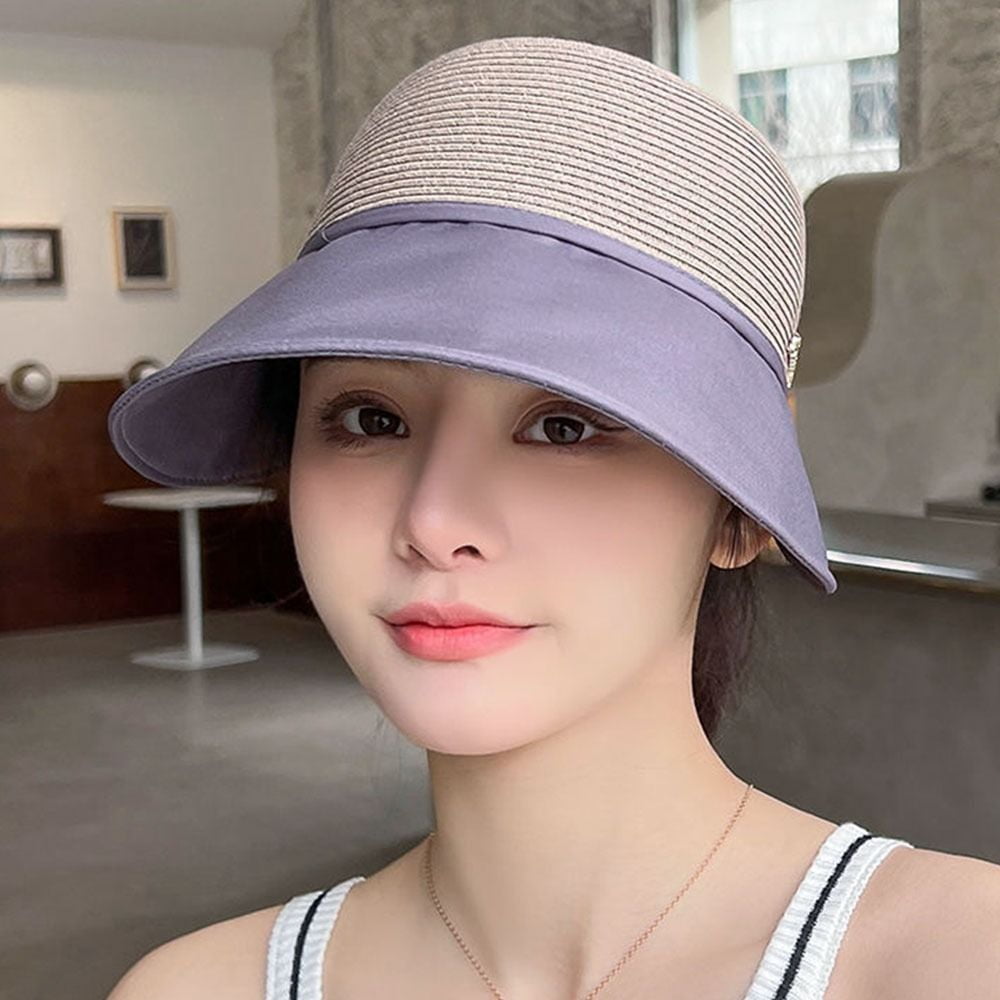 Men Women UV Protection Wide Brim Foldable Portable Fisherman Cap Beach ...