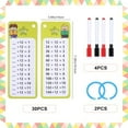 30PCS Reusable Multiplication Flash Cards&Division Flash Cards with 4 ...