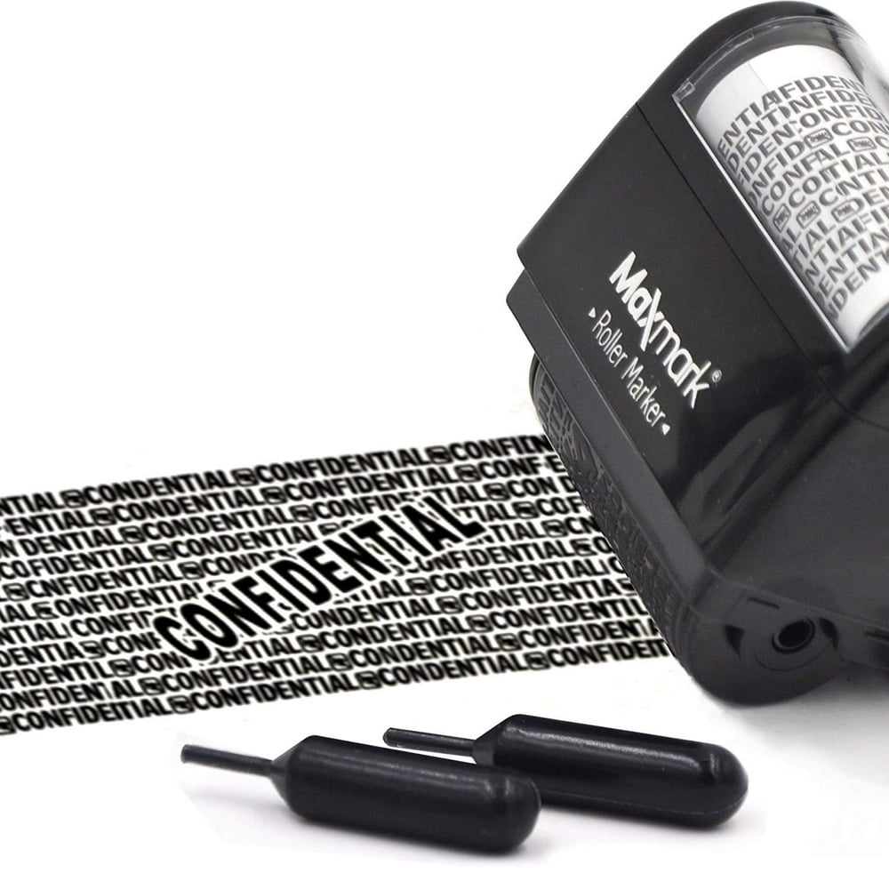 Identity Theft Protection Stamp - Roller Stamp with Two Replacement Ink ...