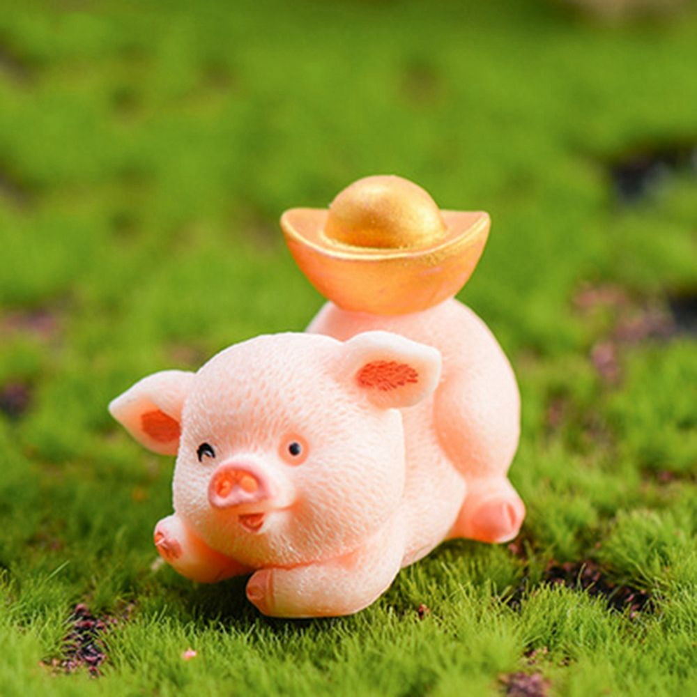 Miniature Pig Figurines Fortune Pig Lucky Piggies Resin Piggy Miniature ...