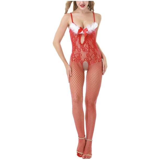 Jovati Sexy Christmas Lingerie Womens One Piece Sexy Christmas Dress