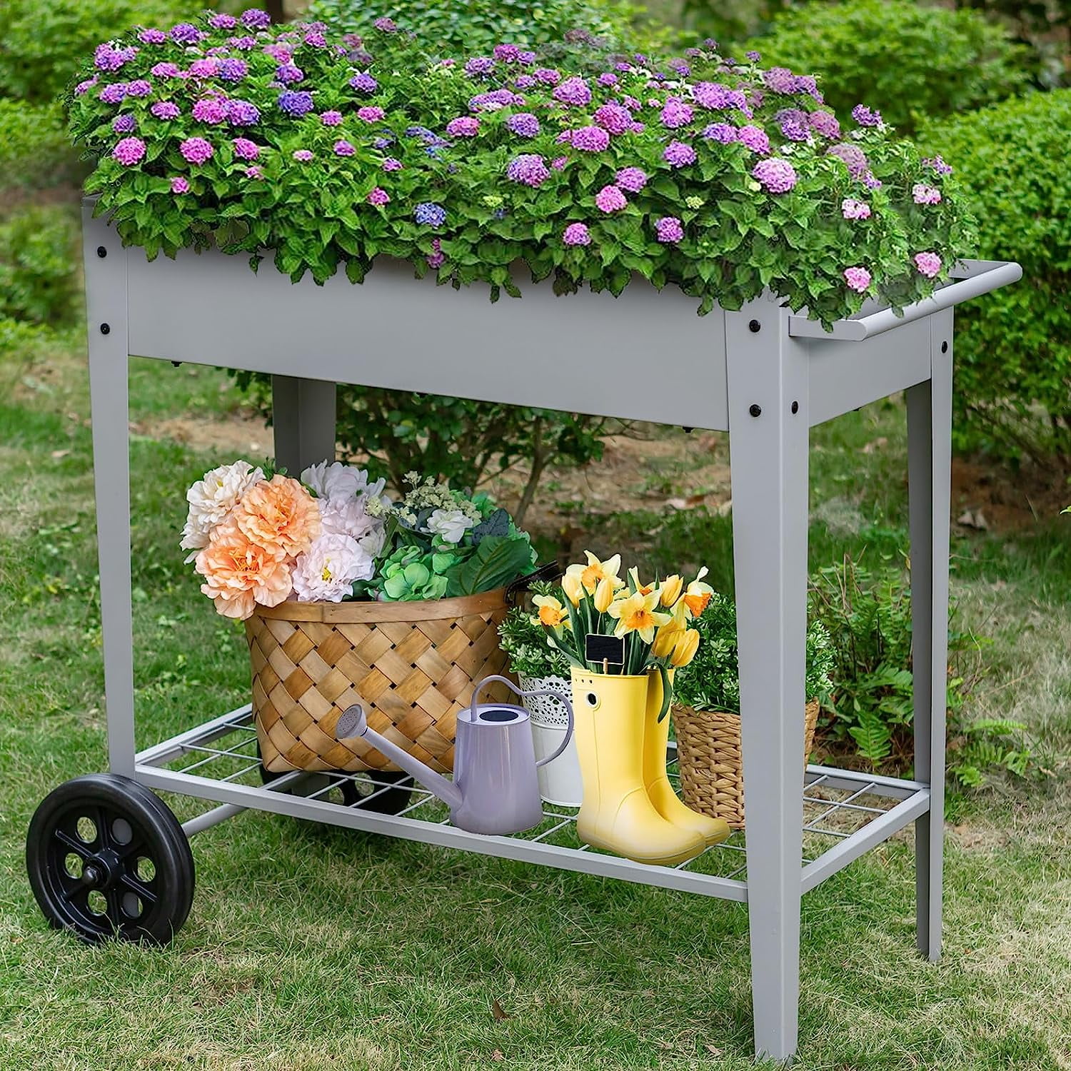 Raised Planter Box with Legs Raised Garden Bed Outdoor Elevated Garden ...