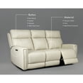 Dual-Power Reclining Sofa 82" Genuine Leather Power Zero Gravity ...