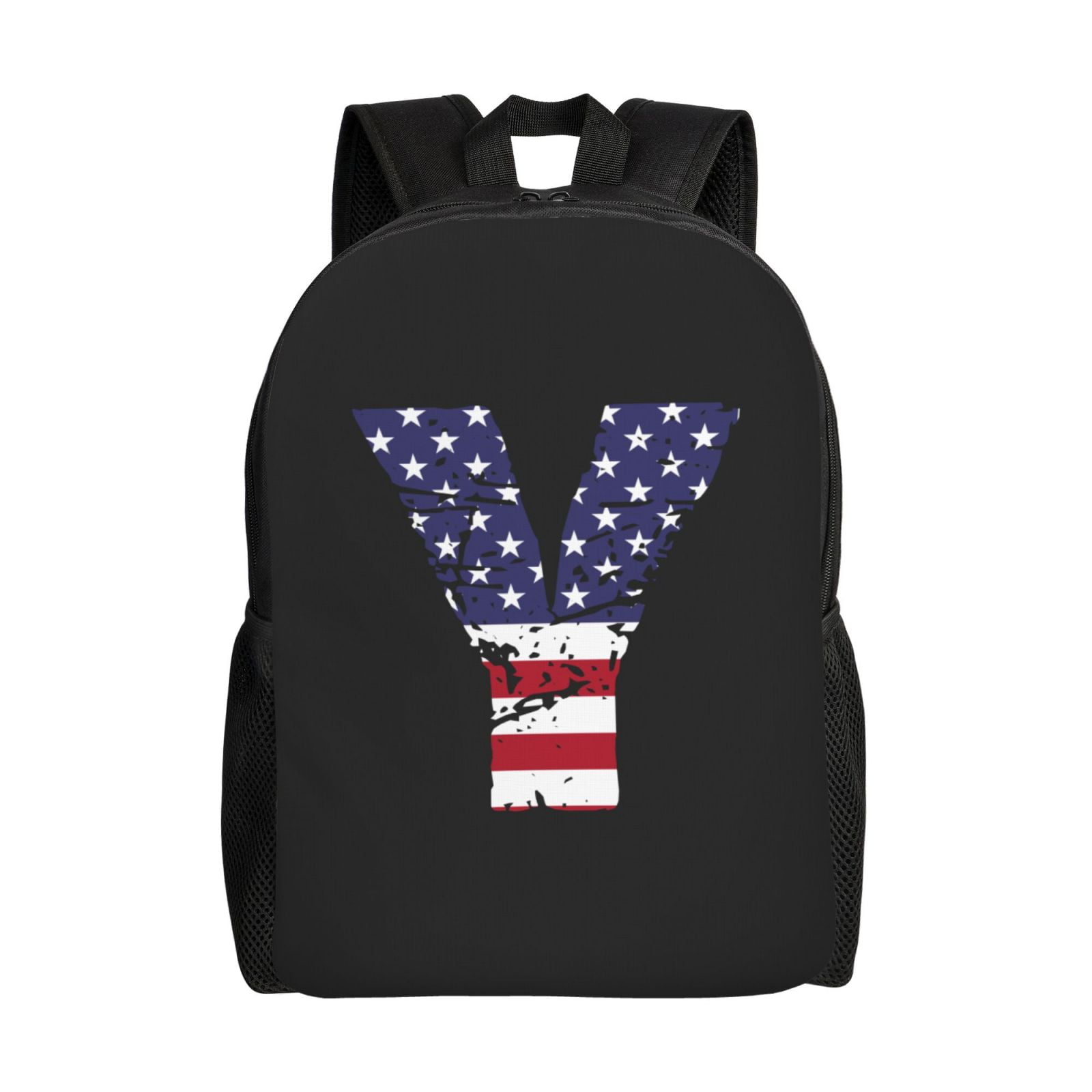 ZNDUO Travel Backpack, Letter Y Usa Flag Pattern Backpack for School ...
