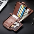 AOMRCOL Genuine Leather Zipper Wallet for Men Rfid Blocking Large ...
