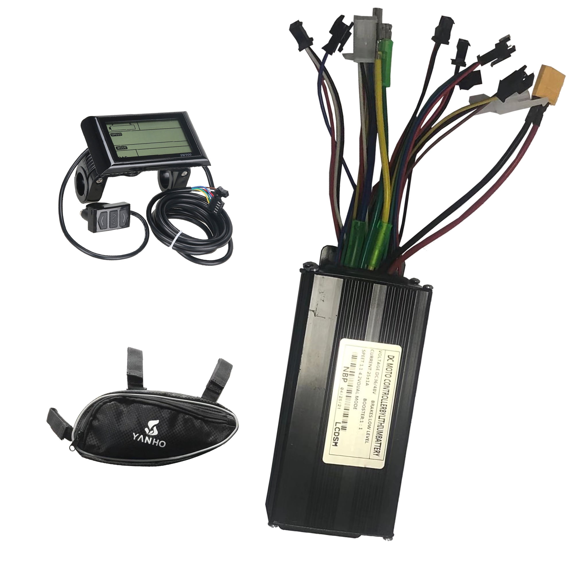 25A Brushless DC Ebike Controller+SW900Display+Controller Bag One Set ...
