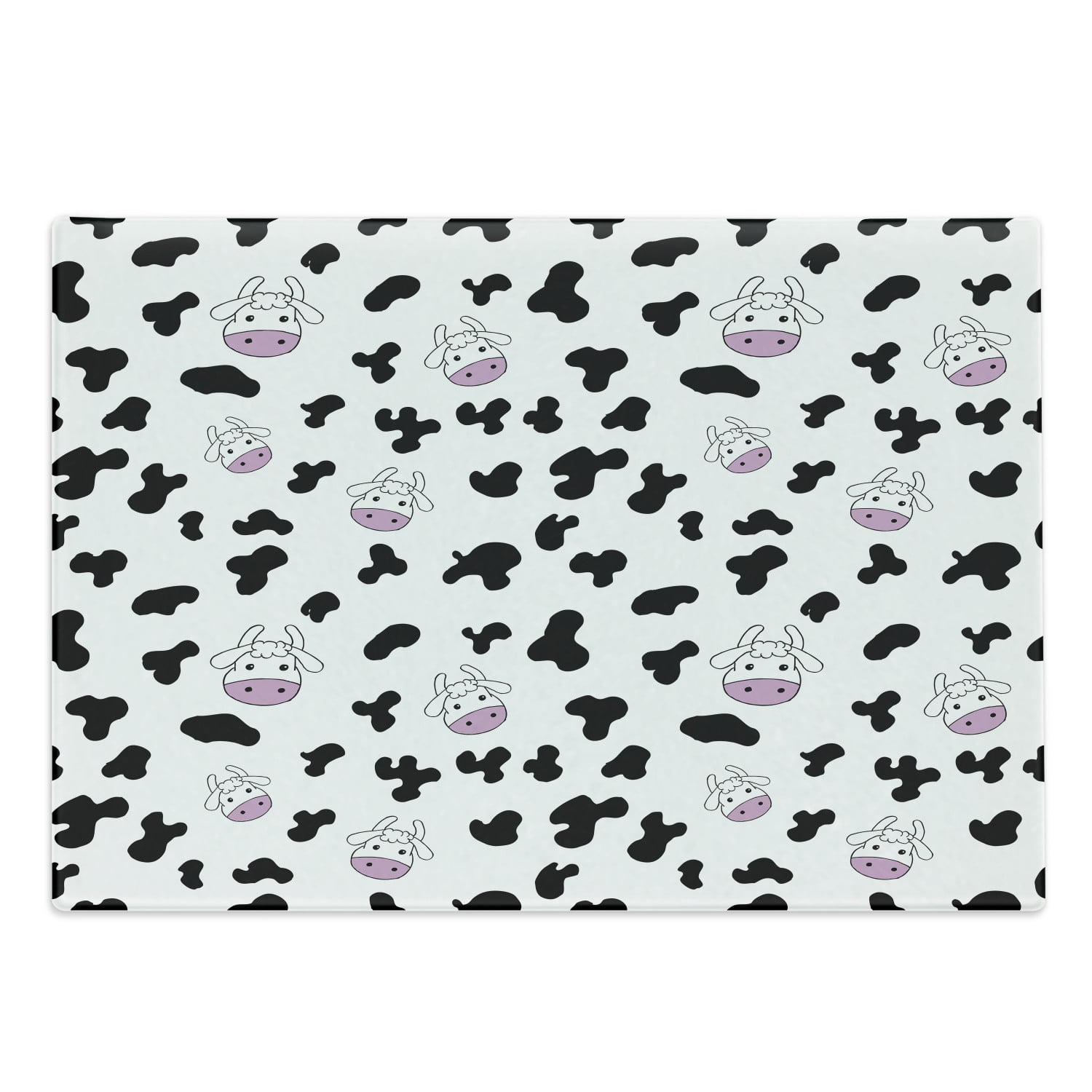 Cow Print Cutting Board, Animal Cow Hide Pattern Doodle Cartoon Drawing ...
