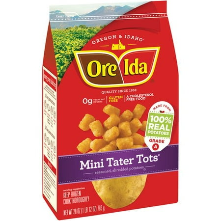 Ore-Ida Mini Tater Tots Seasoned, Shredded Potatoes, 28 oz - Walmart.com