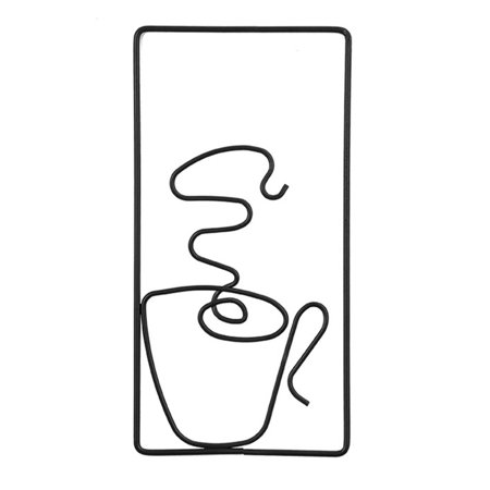 Metal Wall Art Decors Coffee Shape Wall Sculptures for Office Home ...