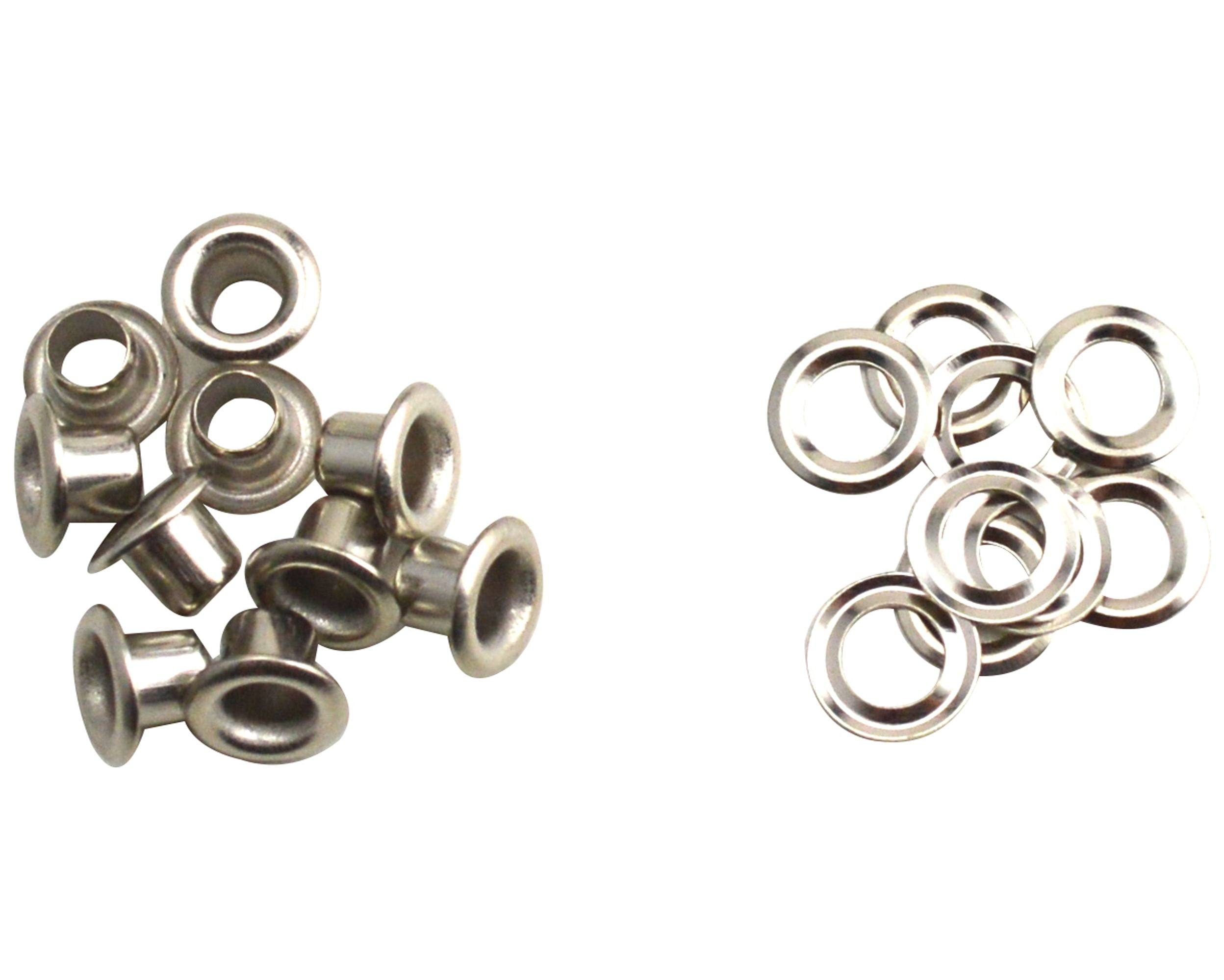 Fenggtonqii 3mm Hole Diameter Silver Grommets Eyelets with Washer Made ...