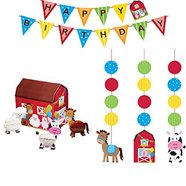 Farm Party 'Barnyard Birthday' Deluxe Table Decorating Kit (11pc ...