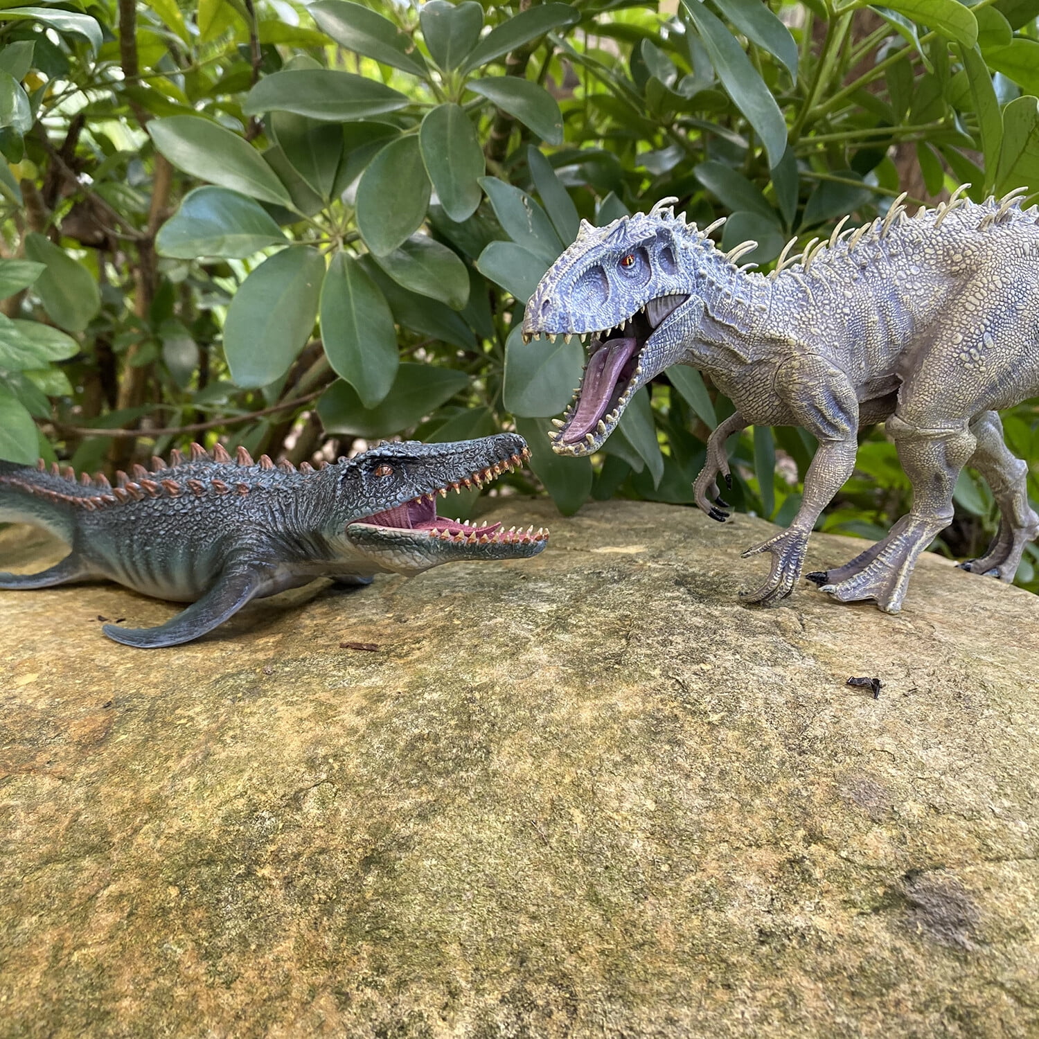 Buy EOIVSH Large Dinosaur Toy Indominus Rex & Mosasaurus, Plastic ...