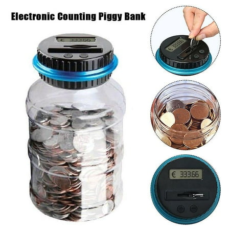 Coin Counter Counting Jar Digital Savings Box Euro Lcd Toy | Walmart Canada