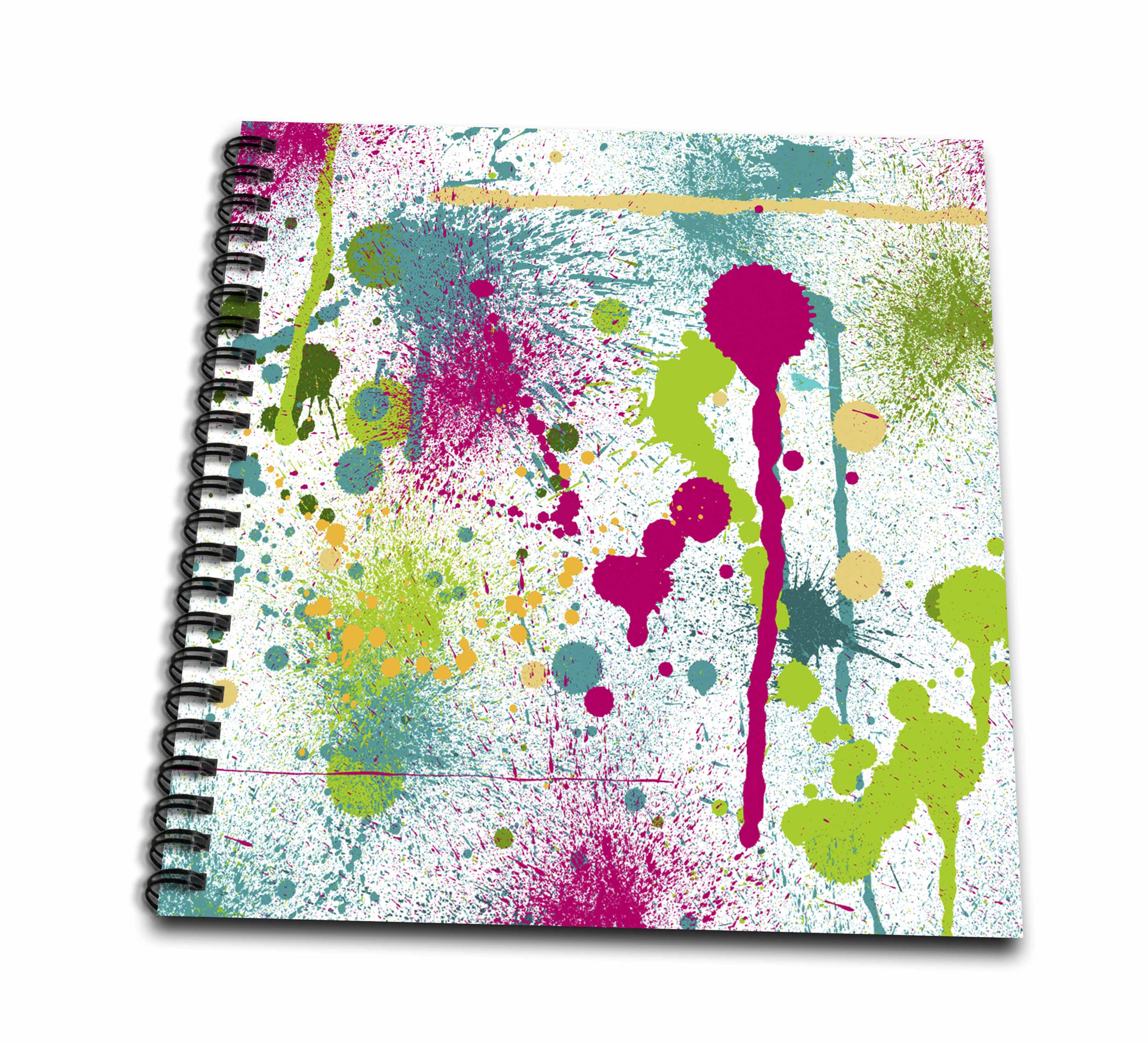 3dRose Funky Paint Splatters - Drawing Book, 8 by 8-inch - Walmart.com