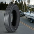 All-Weather Trailer Tires Set, 5.30-12 Size, 12-Inch Radial, 6PR Load ...