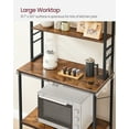 Bakers Rack for Kitchen, 6-Tier Kitchen Shelves with 6 Hooks, Microwave ...