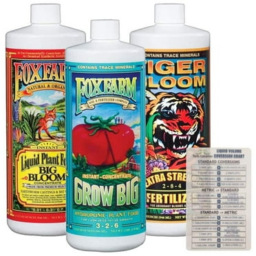 FoxFarm Organic Plant Food Fertilizer, Big Bloom Liquid Concentrate for ...