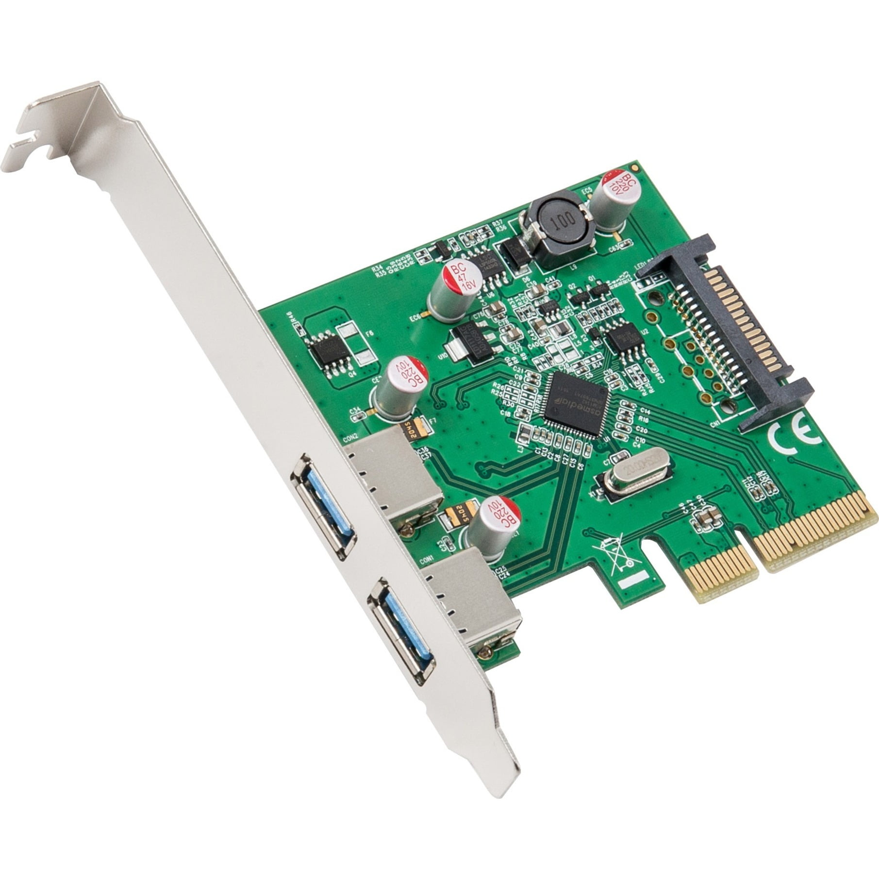 Syba 2-Port USB 3.1 Type-A PCI-E 3.0 x4 Controller Card - Walmart.com
