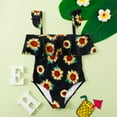 Little Girls' Swimsuits One-Piece Ruffles Hollow Bikini Summer Floral ...