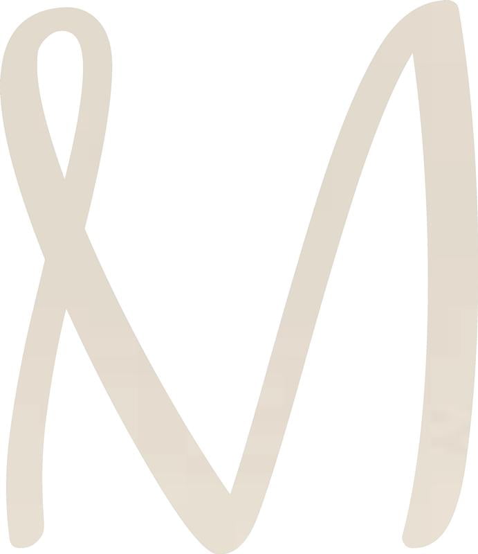 Acrylic Letter M Script, 3'' Tall White Alphabet Craft, Color Options ...