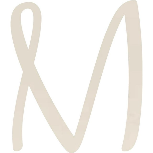 Acrylic Letter M Script, 3'' Tall White Alphabet Craft, Color Options ...