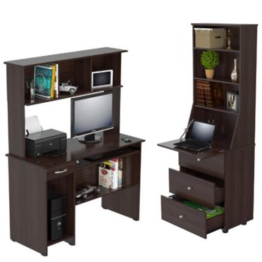 Home Square 2-Piece Set with 60" Credenza Desk & Utility Stand Library ...