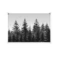 Dark Gray Forest Sun Shade Sail 14'X18' Black Tree Watercolor Bird ...