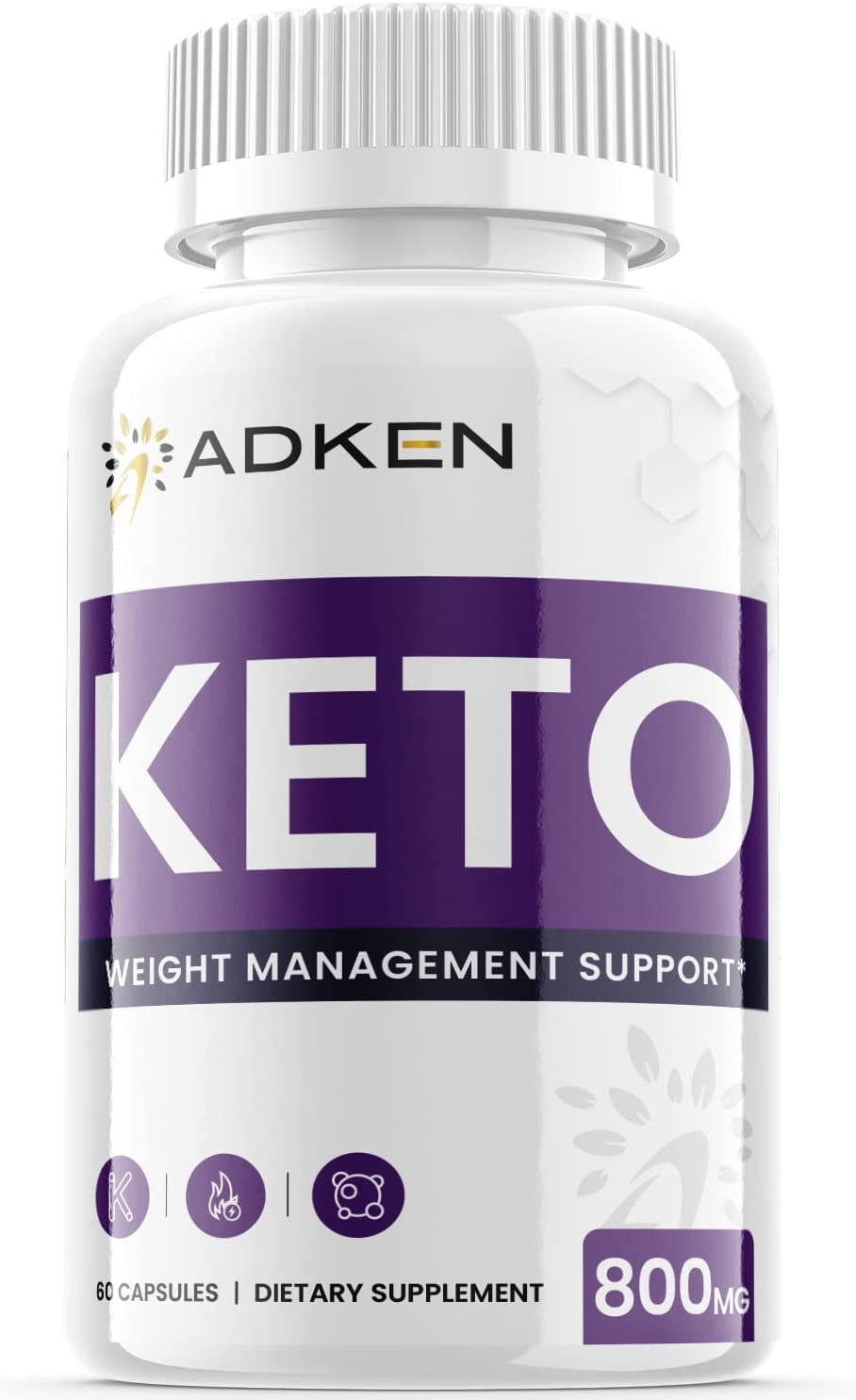 (1 Pack) Adken - Keto Weight Loss Formula - Energy & Focus Boosting ...