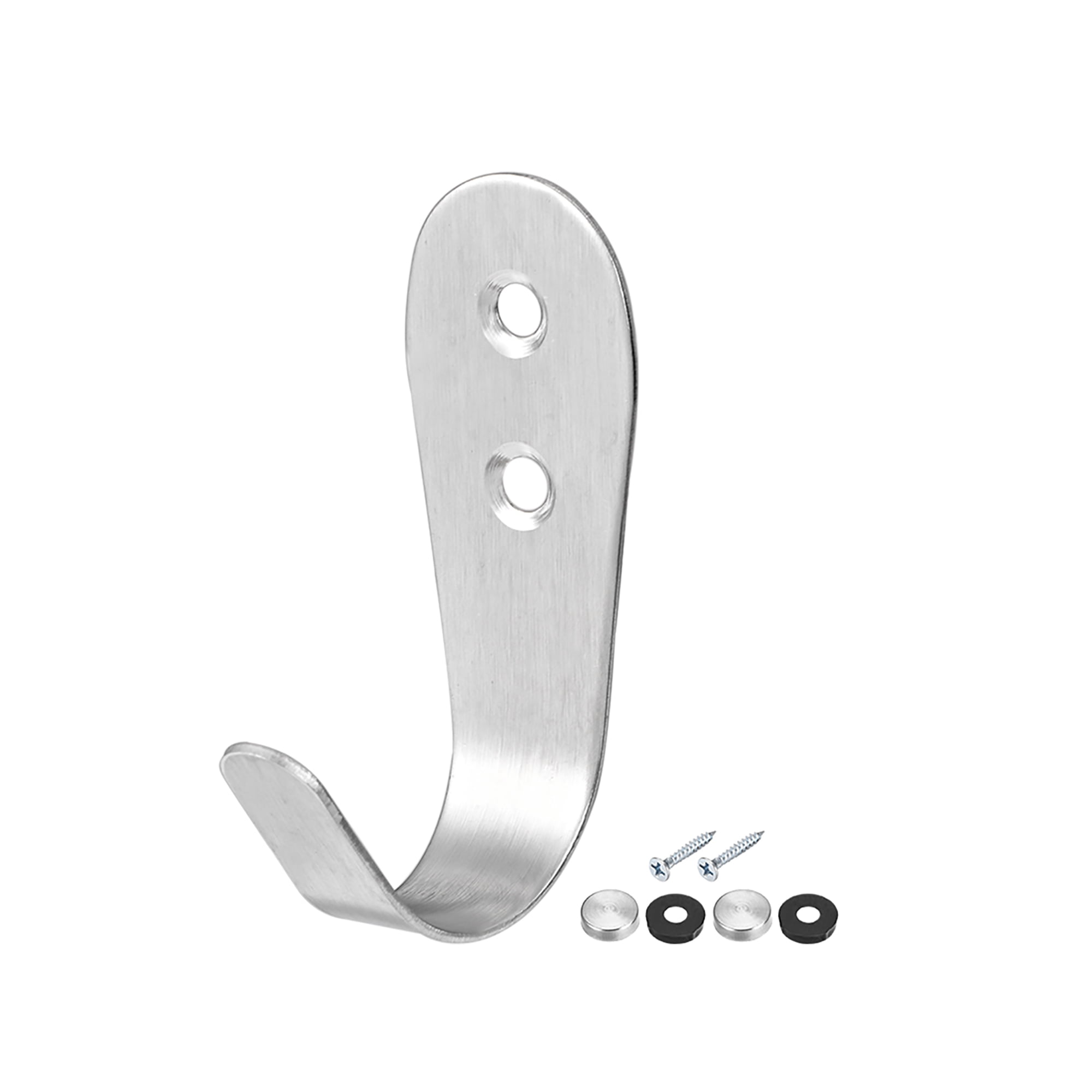 20 Pcs Wall Mounted Hook Robe Hooking Single Coat Hanger With Screws ...