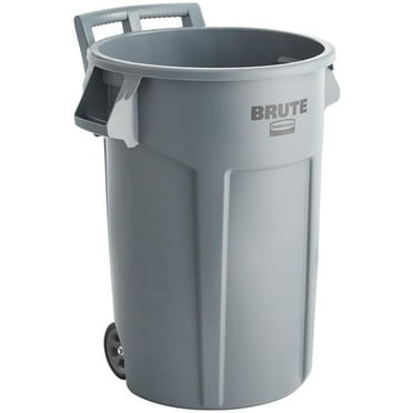 44 Gal Vented Wheeled Heavy Duty Brute Garbage Bin, Large Outdoor ...