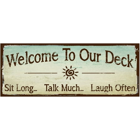 Welcome to Our Deck Metal Sign - Walmart.com