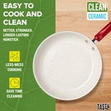 Tasty Clean Ceramic 10in Non-Stick Aluminum Fry Pan, Red - Walmart.com