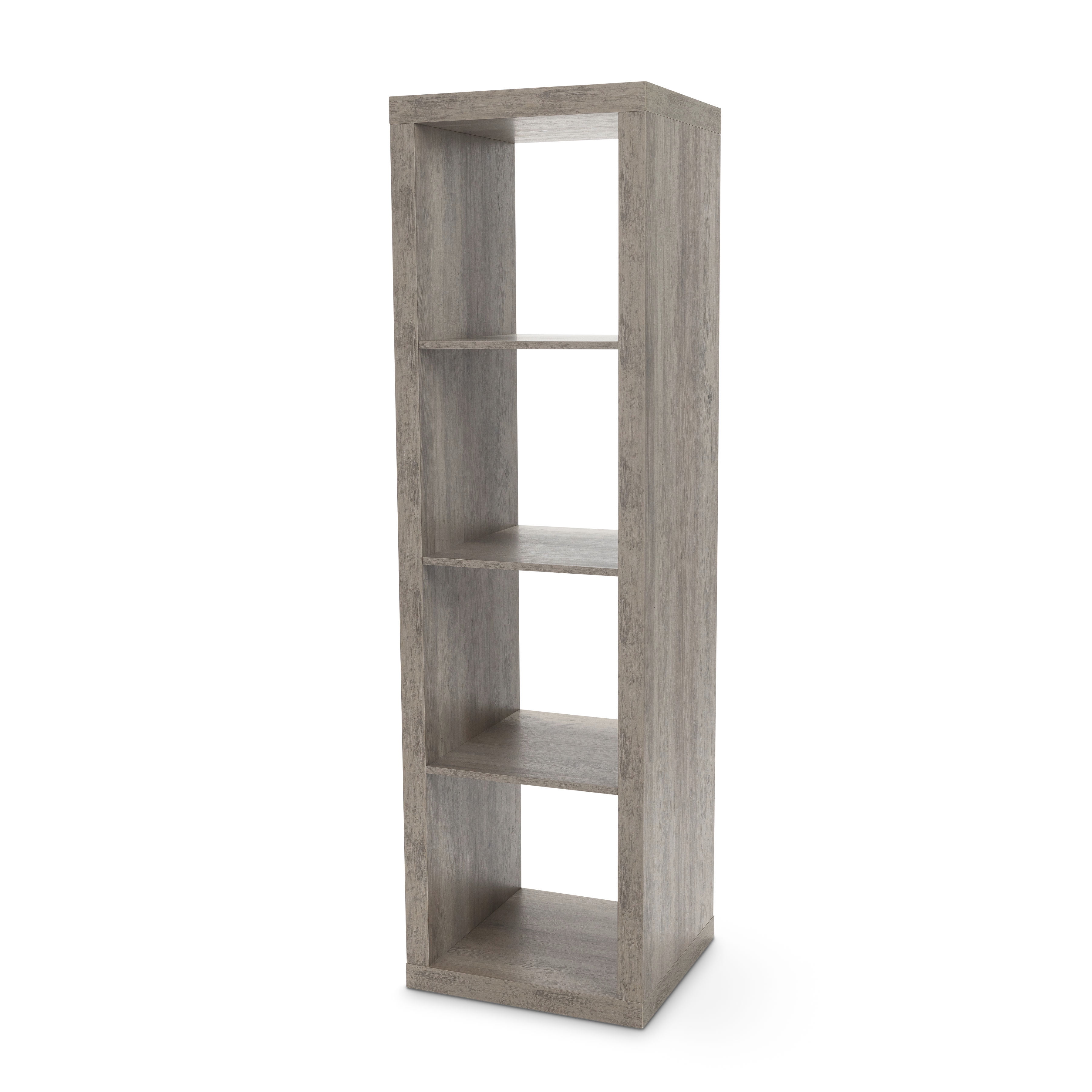 Better Homes Gardens 4 Cube Vertical Storage Organizer Rustic Gray Walmart