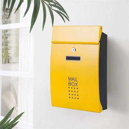 KSCD Modern Wall Mount Locking Mailbox - Indoor Outdoor Universal ...