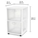 Sterilite Ultra 2 Drawer Plastic Rolling Storage Wheeled Cart (2 Pack ...