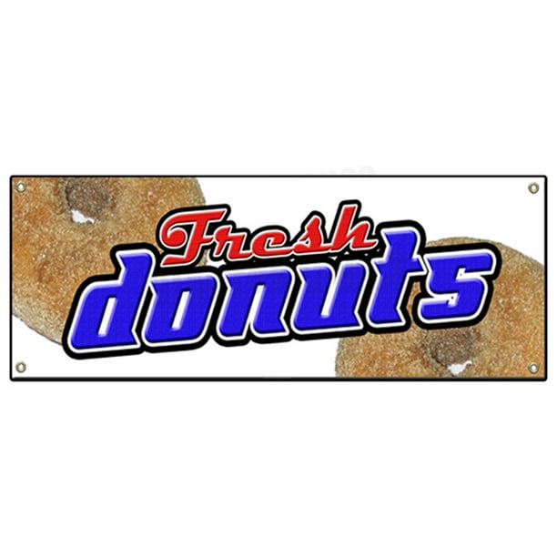 Donuts Banner Sign hot Donut Doughnut Shop Sign Signs - Walmart.ca
